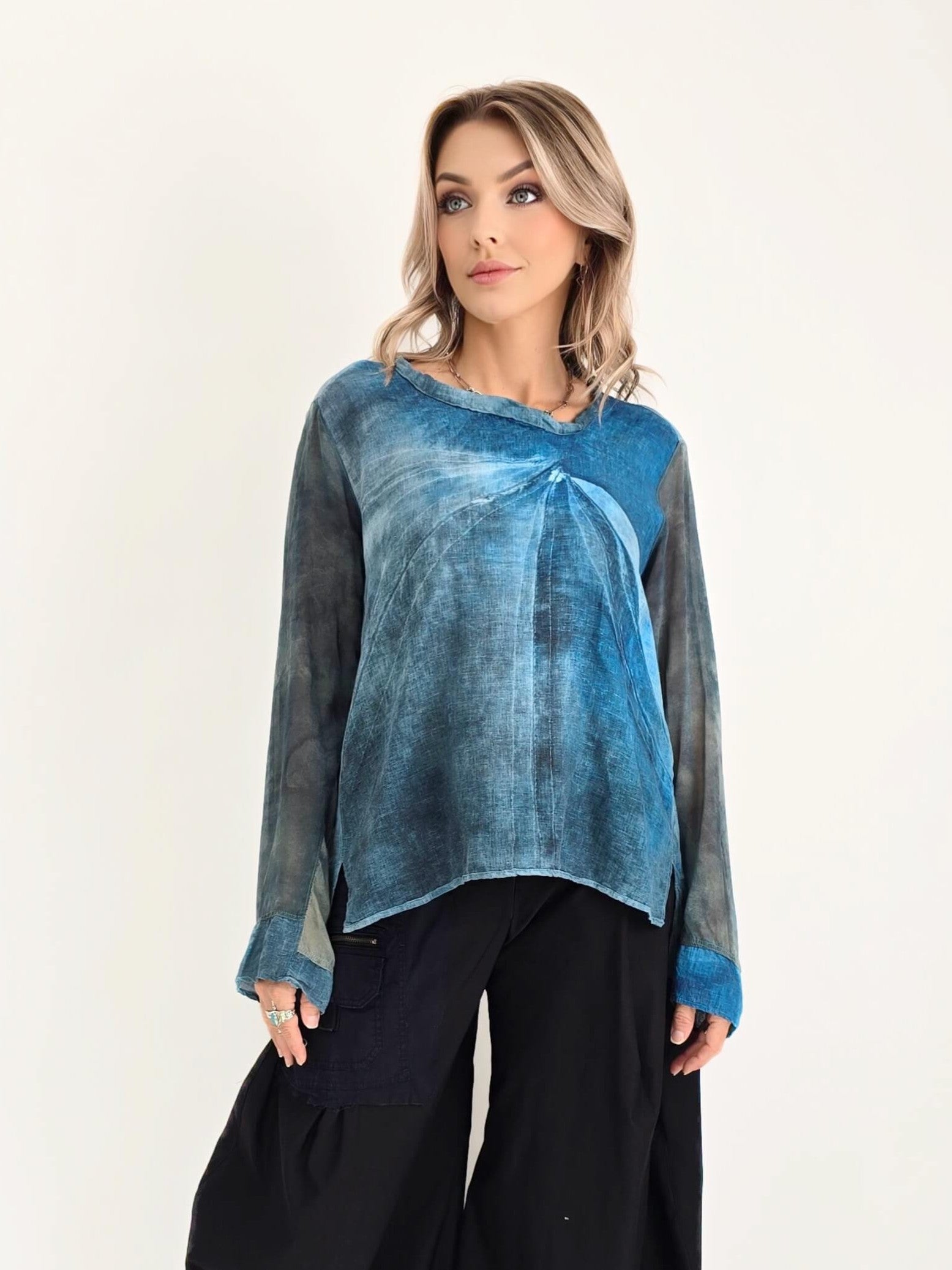 Tatiana Palnitska- JF7/ Happily Distressed Top – Wearable Art Shop
